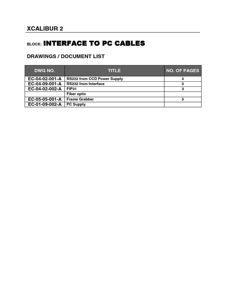 Pc Interface Cables | PDF