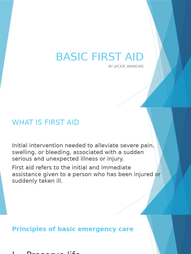 Basic First Aid | PDF | Cardiopulmonary Resuscitation | Wellness