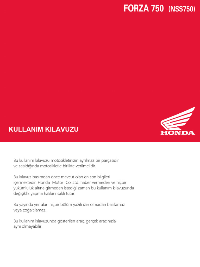 Honda Forza 750 | PDF