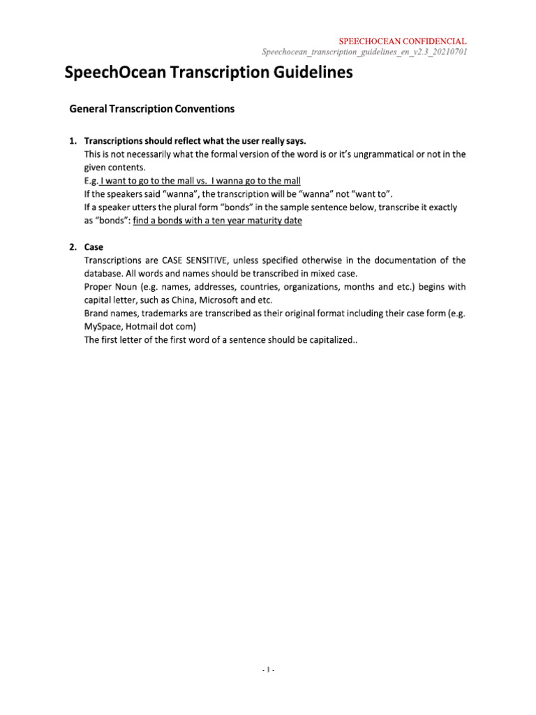 SpeechOcean Guidelines for QA | PDF