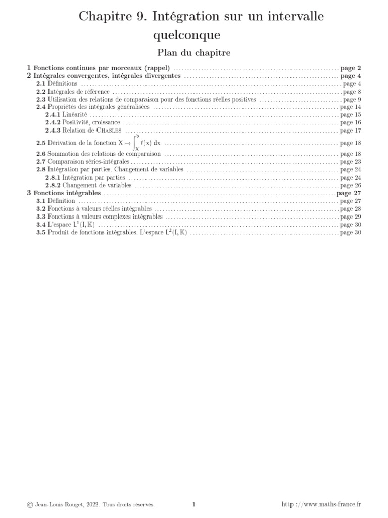 09 Integration Chapitre | PDF