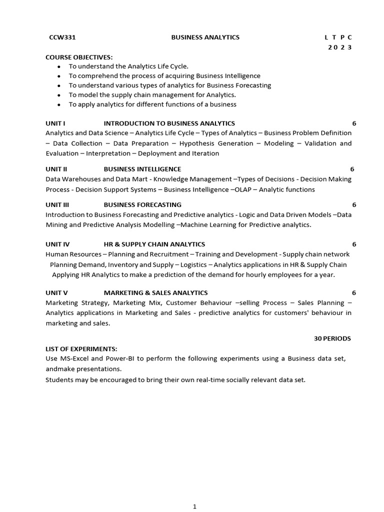 Ba Unit 4 Notes | PDF