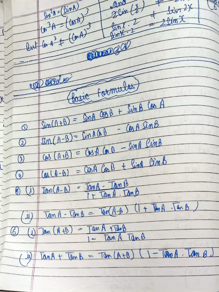Trigono Formulas | PDF