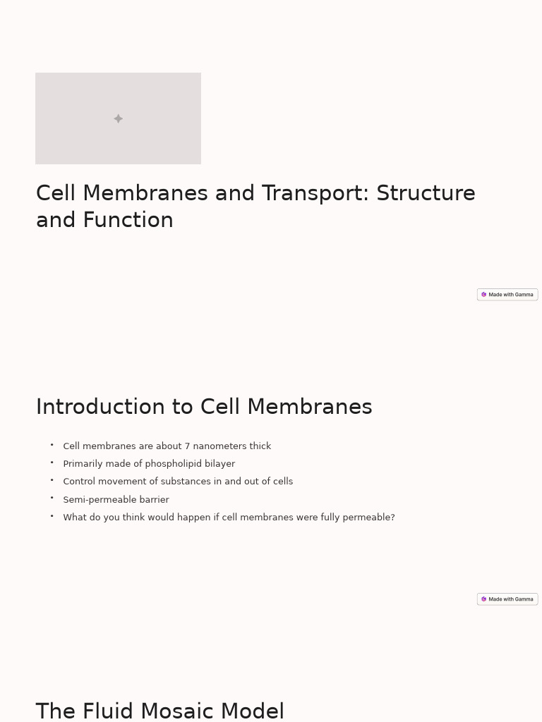 Cell Membrane 1 | PDF