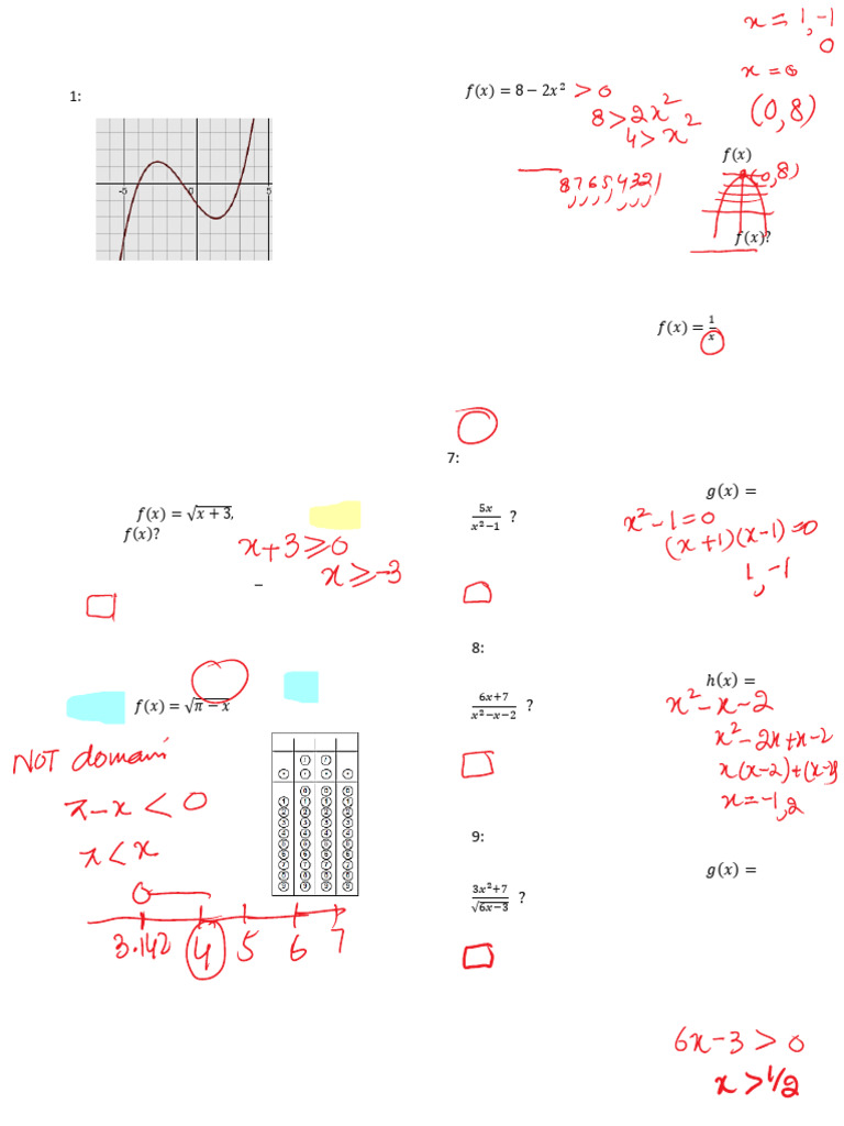 Domain and Range of Function | PDF | Function (Mathematics) | Real Number