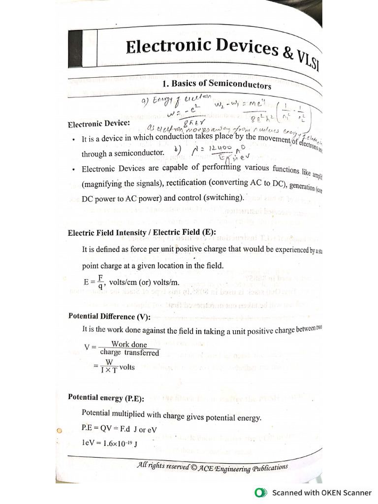Semiconductor Physics Short Notes (1) | PDF