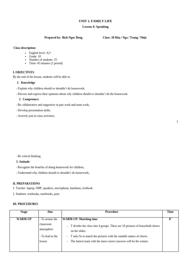 Unit 1 - Lesson 4 | PDF