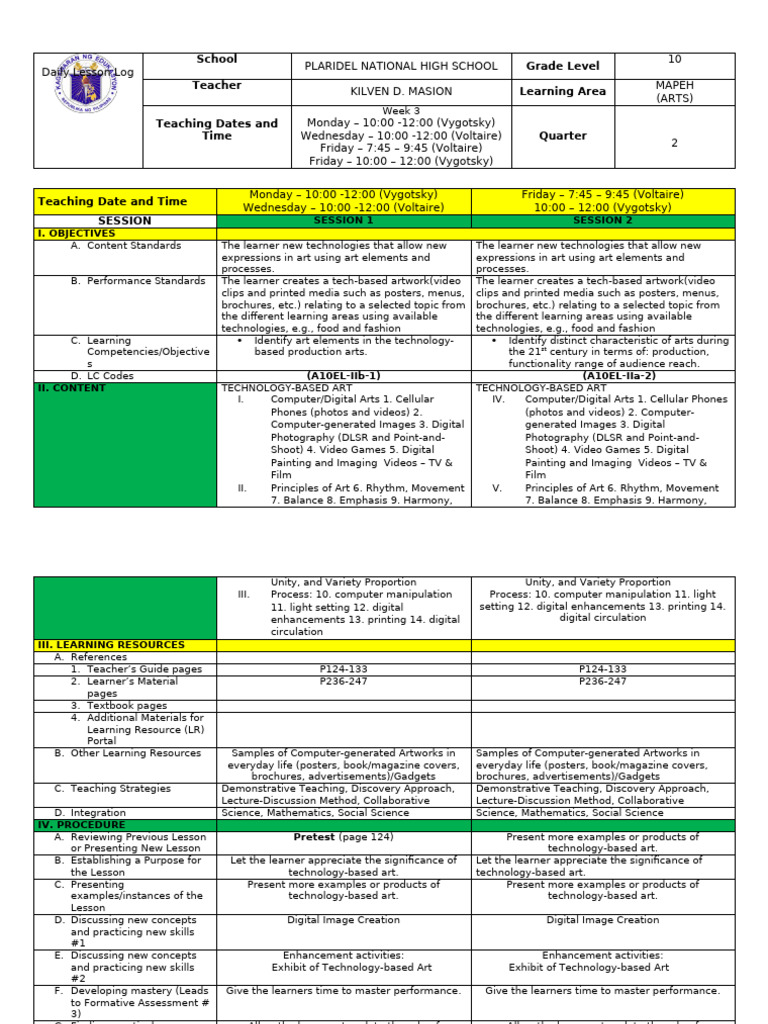 Q2 Mapeh 10 Week 3 | PDF
