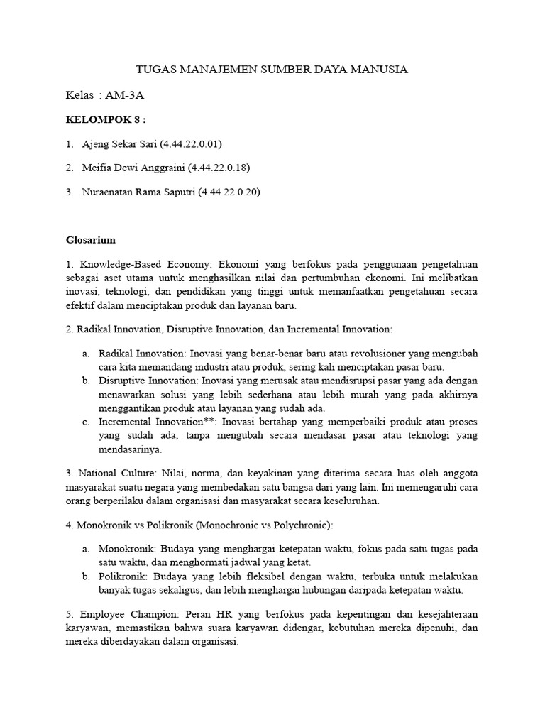 MSDM Tugas 2 KEL 8 | PDF | Industrial And Organizational Psychology | Business