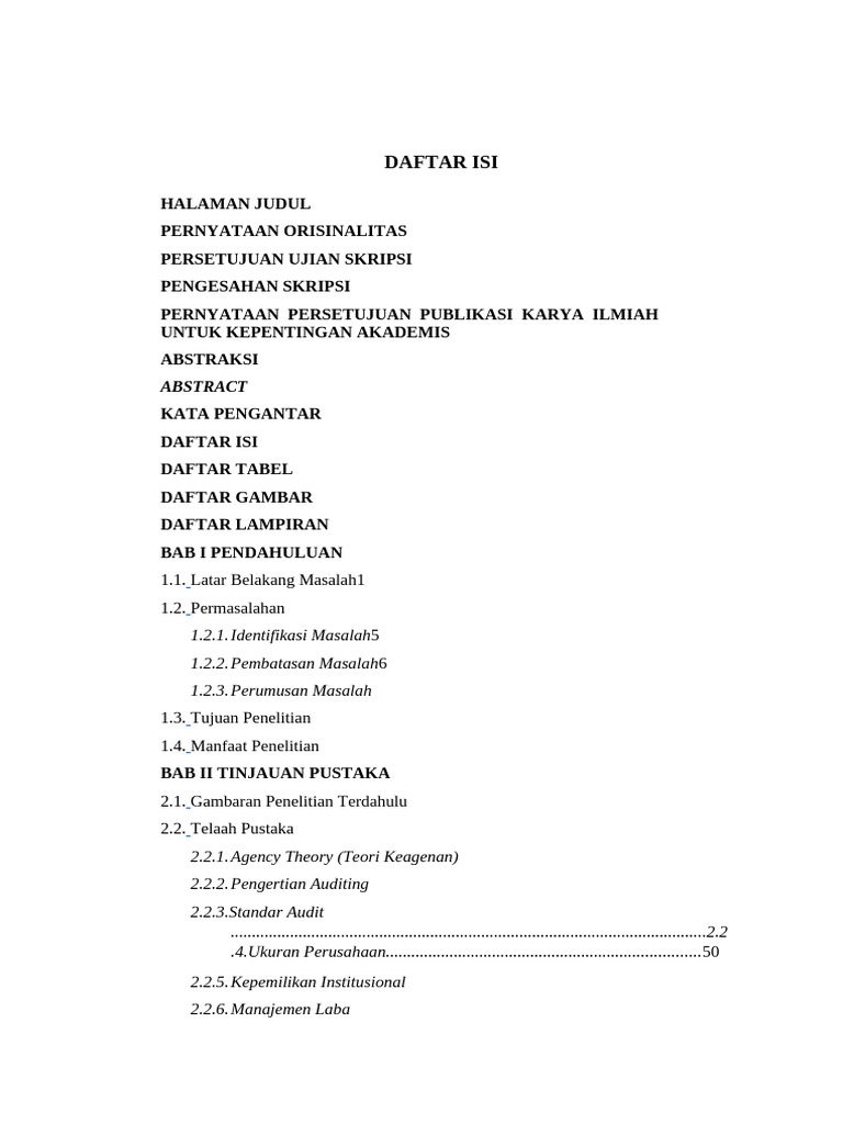 Daftar Isi | PDF