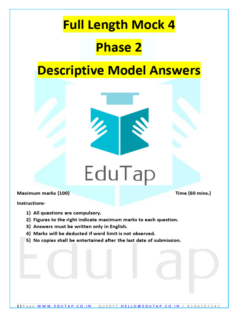 Full_Length_Mock_4___Descriptive_Model_Answers_lyst6067 | PDF