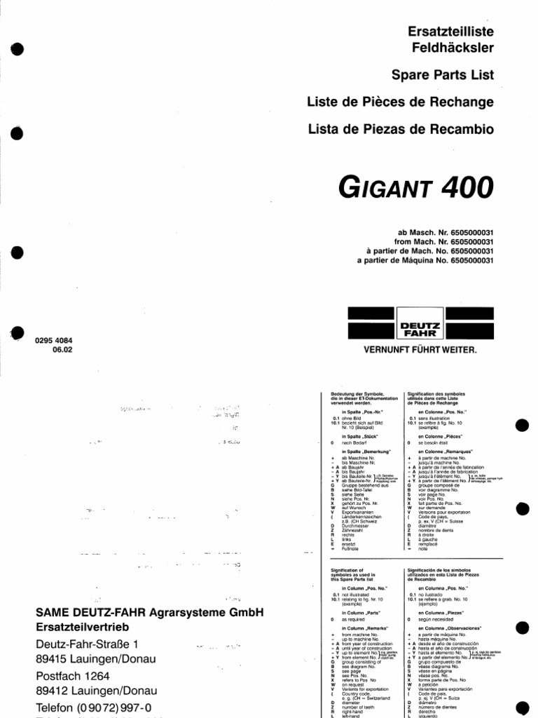 Et-Liste Gigant 400 | PDF