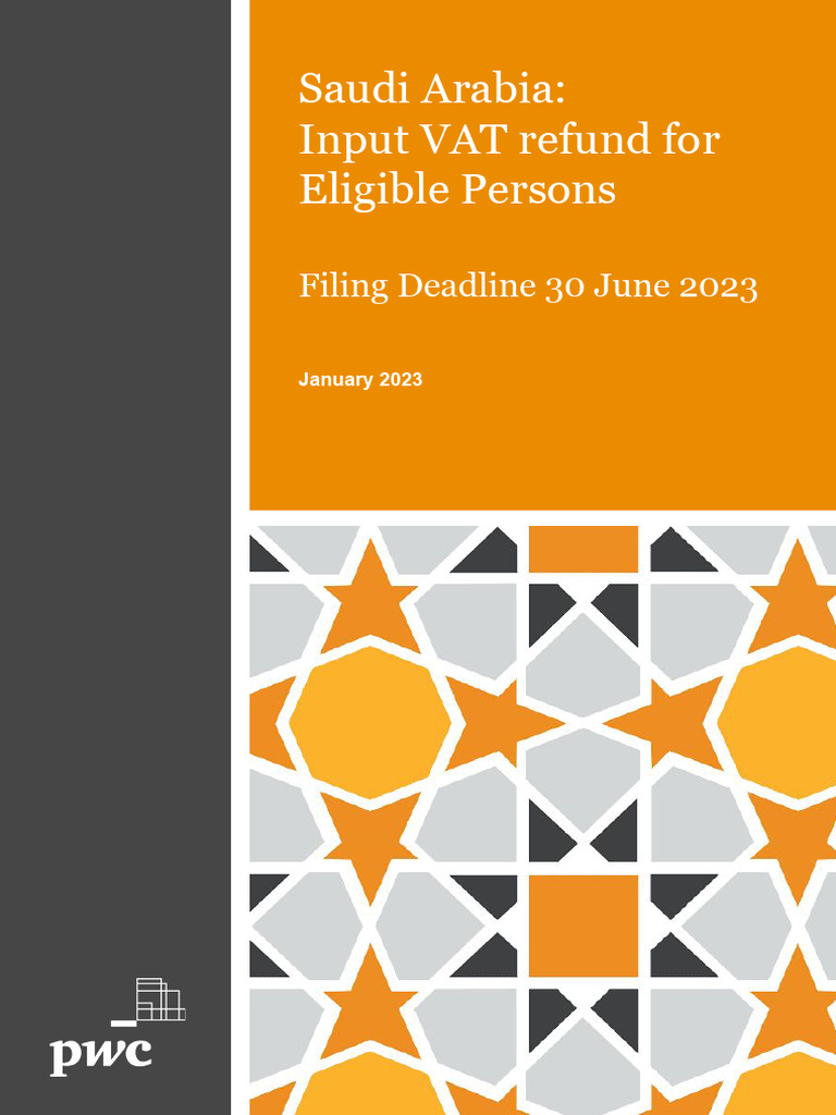 Ksa Vat Refund For Eligible Persons | PDF | Value Added Tax | Saudi Arabia