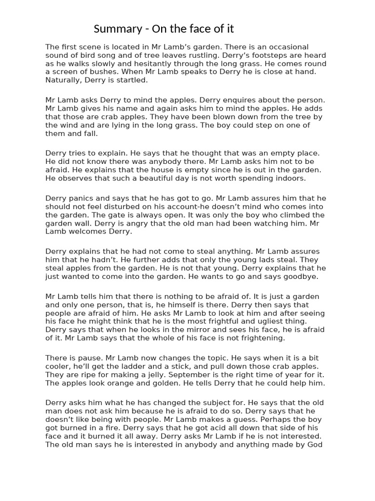 The First Scene Is Located in MR Lamb | PDF