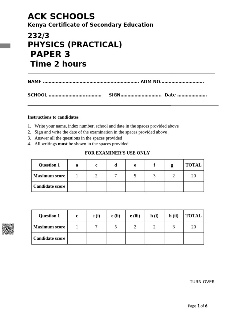 2024 Physics Pp3 | PDF