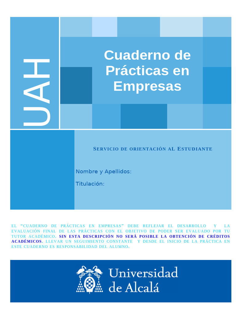 Cuadernillo Memoria Practicas Externas | PDF