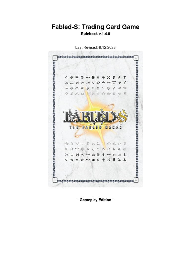 Fabled Sagas Rulebook v.1.4 | PDF