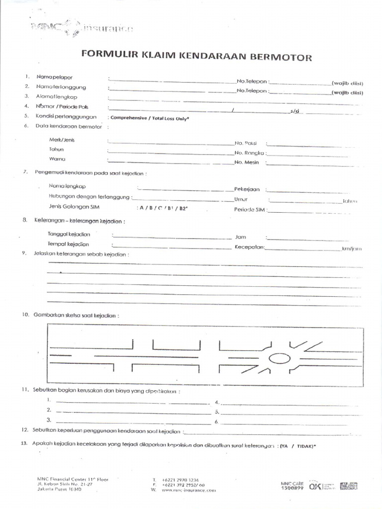 Form Klaim MNC | PDF