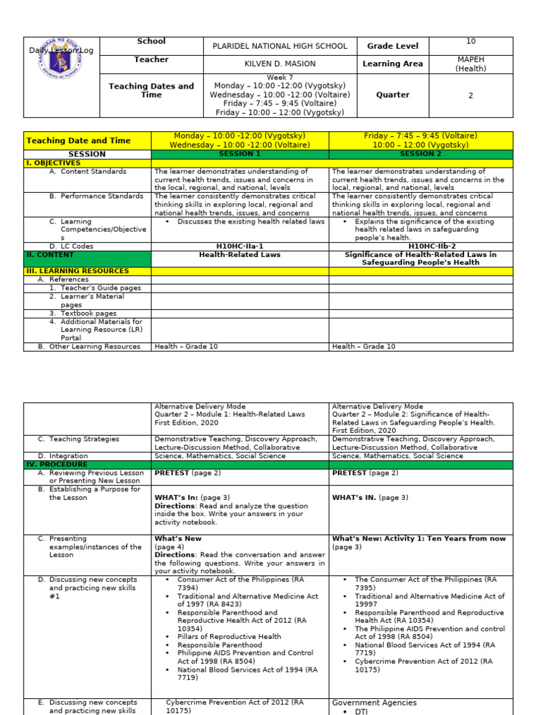 Q2 Mapeh 10 Week 7 | PDF