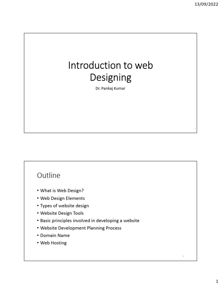 1.01. - Introduction To Web Designing | PDF