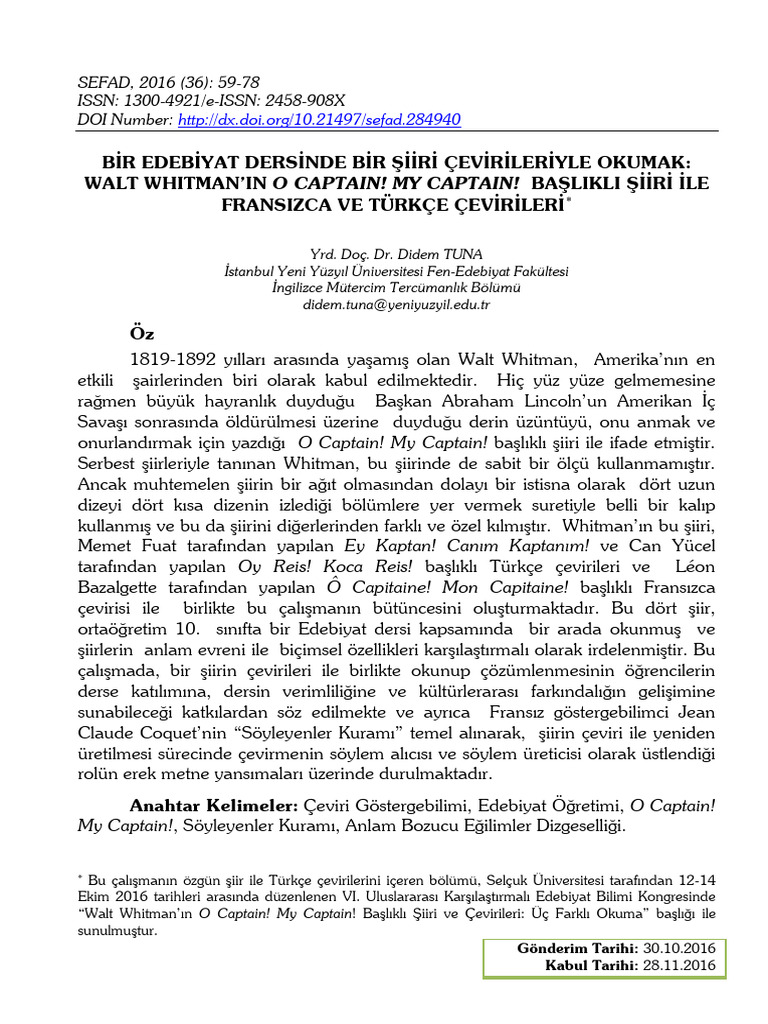 O Captain My Captain | PDF