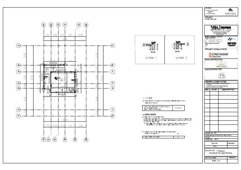 CONCRETE DIM OF UPPER ROOF SLAB-D | PDF