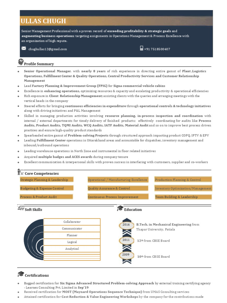 Ullas Chugh Resume | PDF