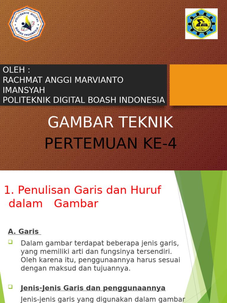 Materi Gambar Teknik TRO (Pertemuan 4) | PDF