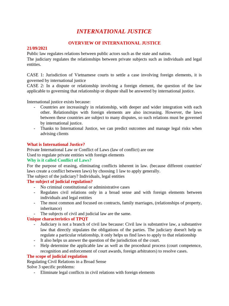 International Justice | PDF