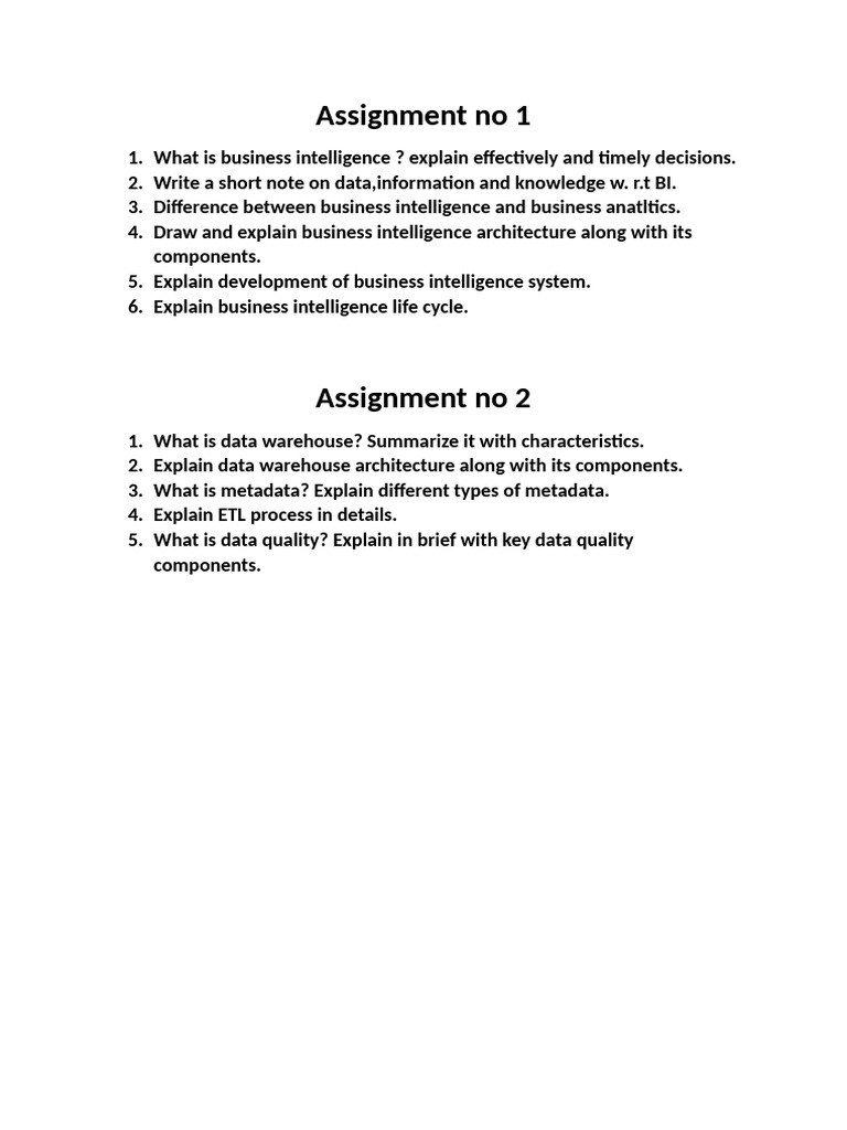 Assignment Questions | PDF