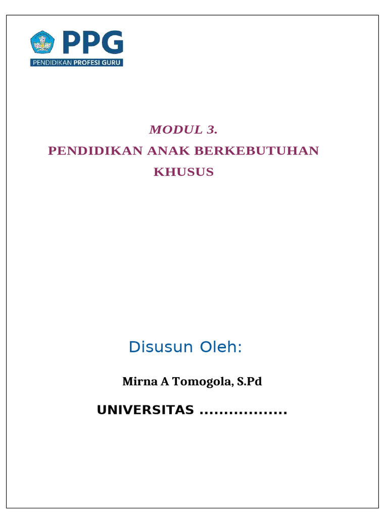 Modul 3 - Pendidikan ABK (Mirna A.TS - PD) | PDF