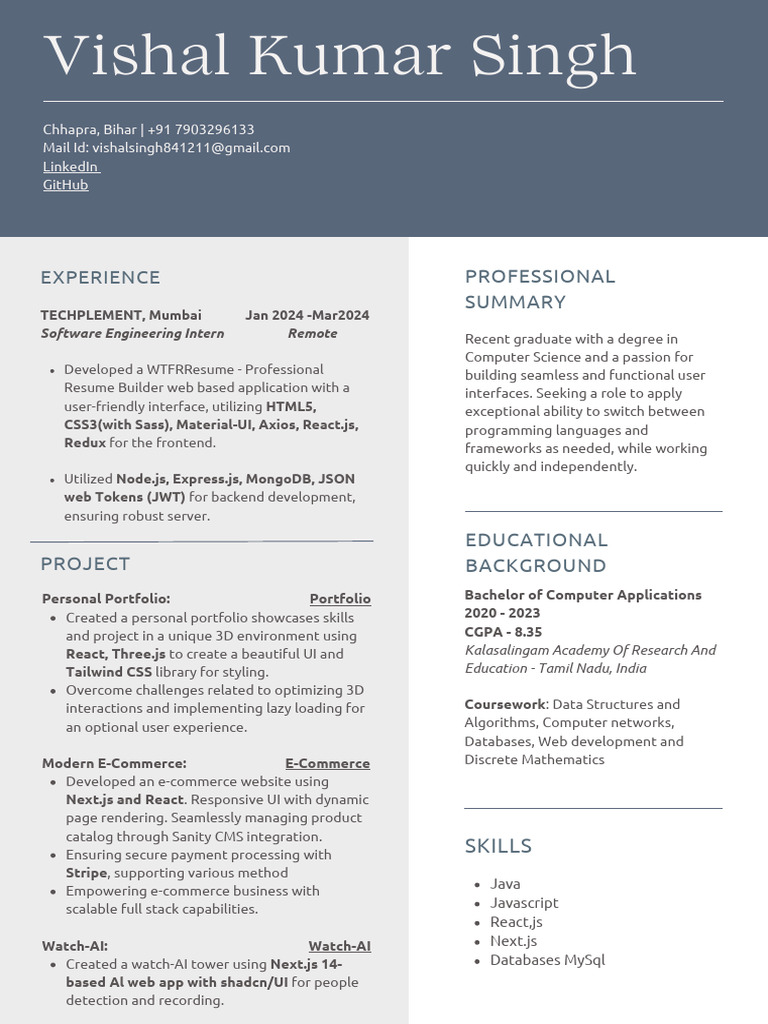 Vishal Kumar Singh | PDF