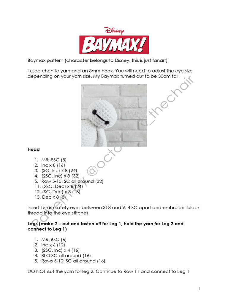 Baymax Pattern | PDF