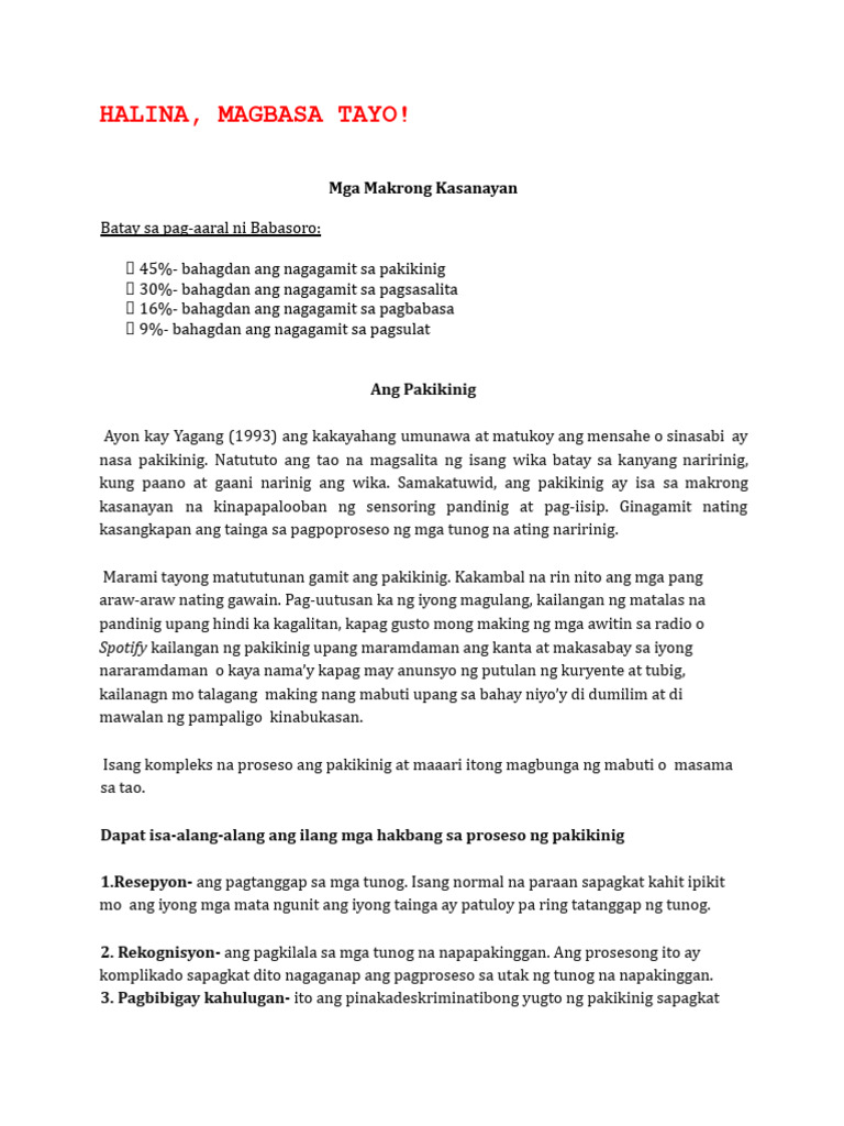 Basahin Mo Ako! (I) | PDF