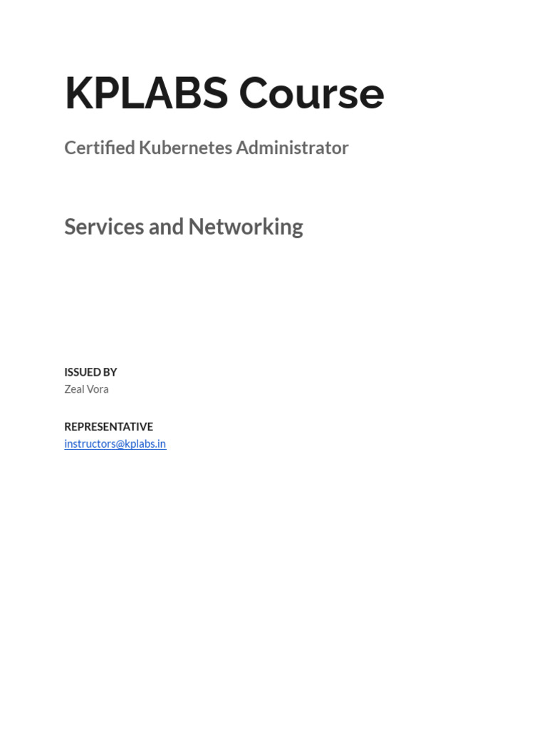 KPLABS CKA D3 - Networking | PDF | Computer Engineering | Computing