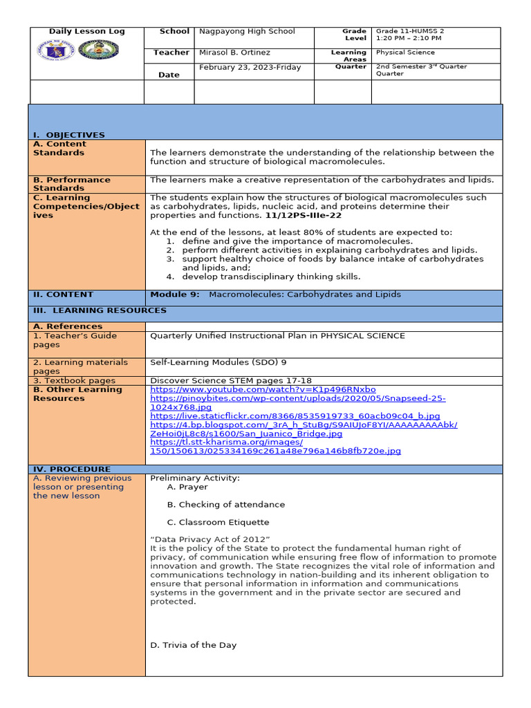 DLL 3rd Cot - Macromolecules | PDF