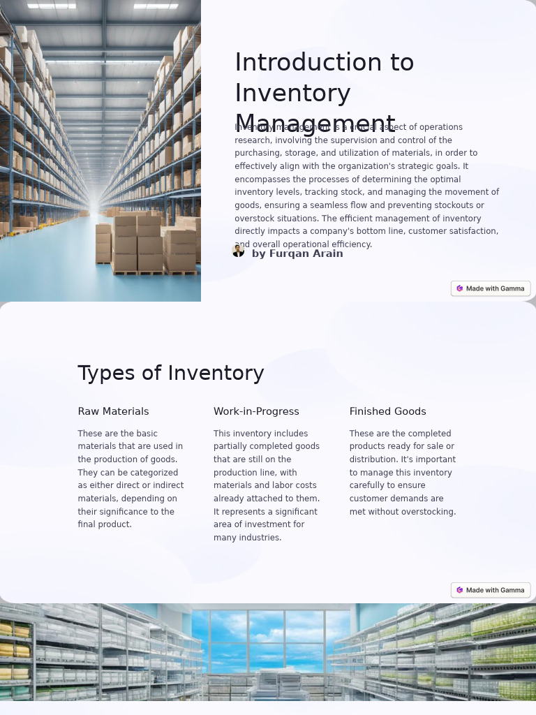 Introduction To Inventory Management | PDF