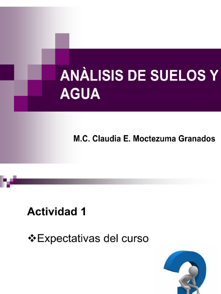Anàlisis de Suelos y Agua - MET MUESTREO 1ER PARCIAL 2024 | PDF
