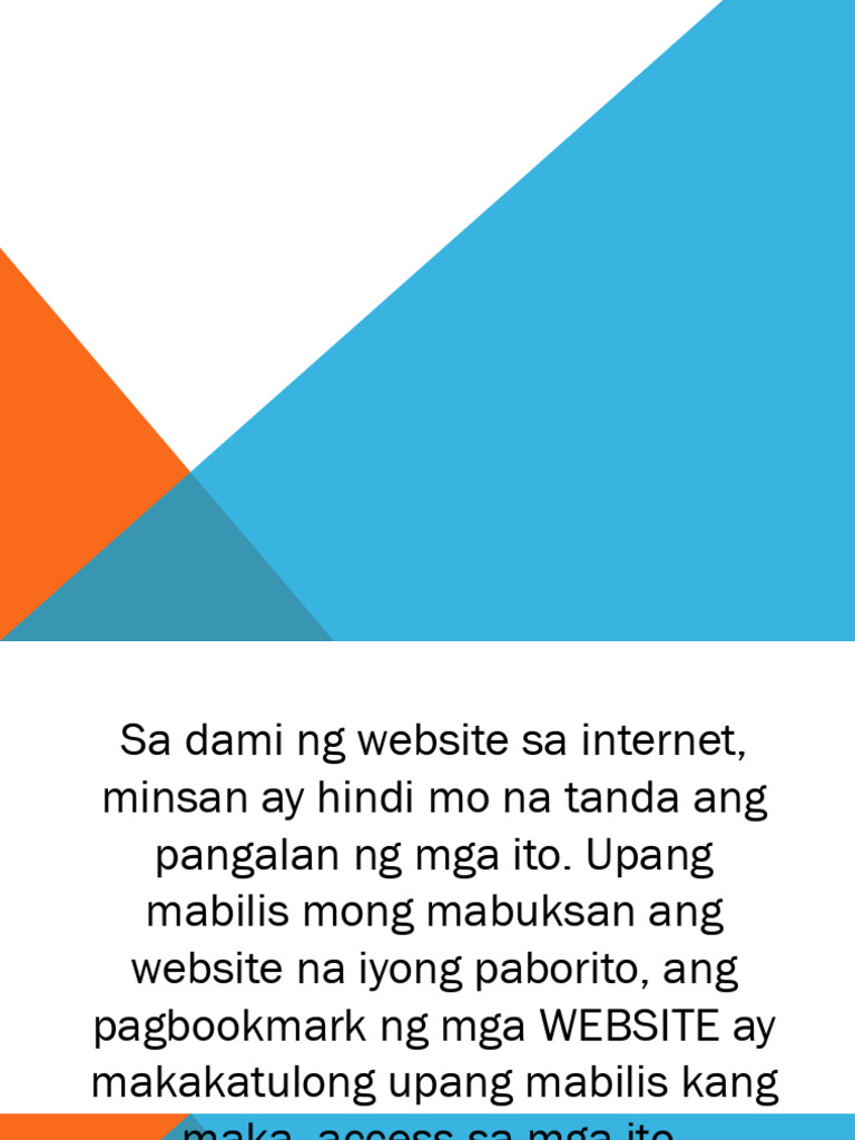 Pag Book Mark NG Mga Websites | PDF