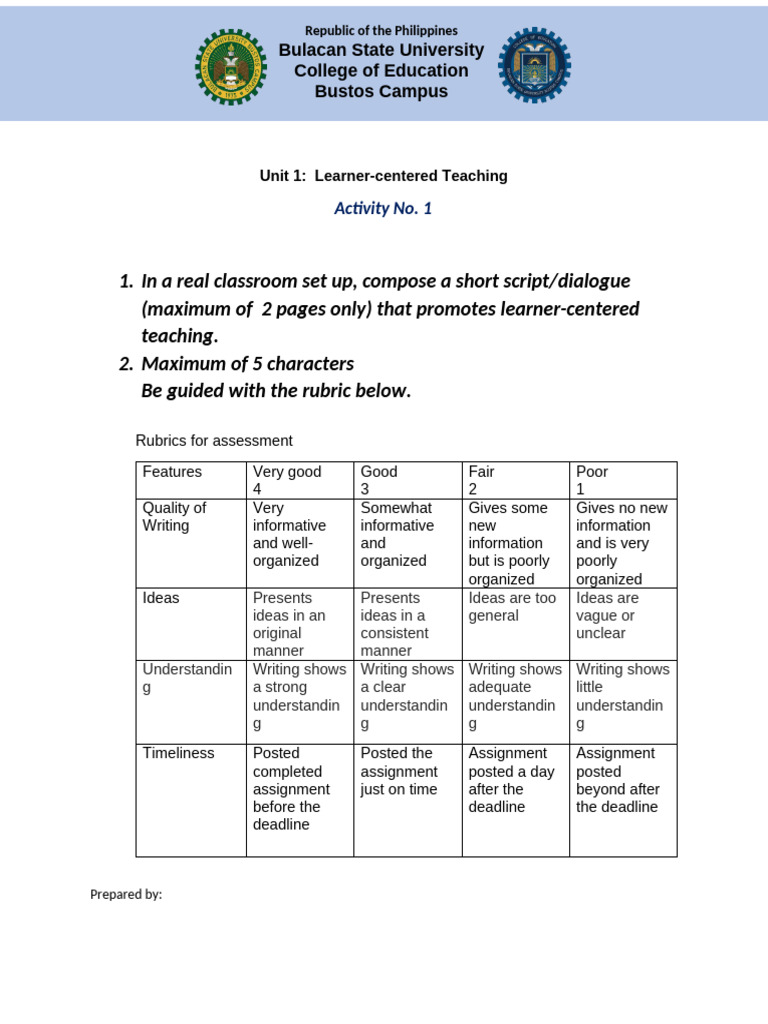 Activity no. 1 LCT | PDF