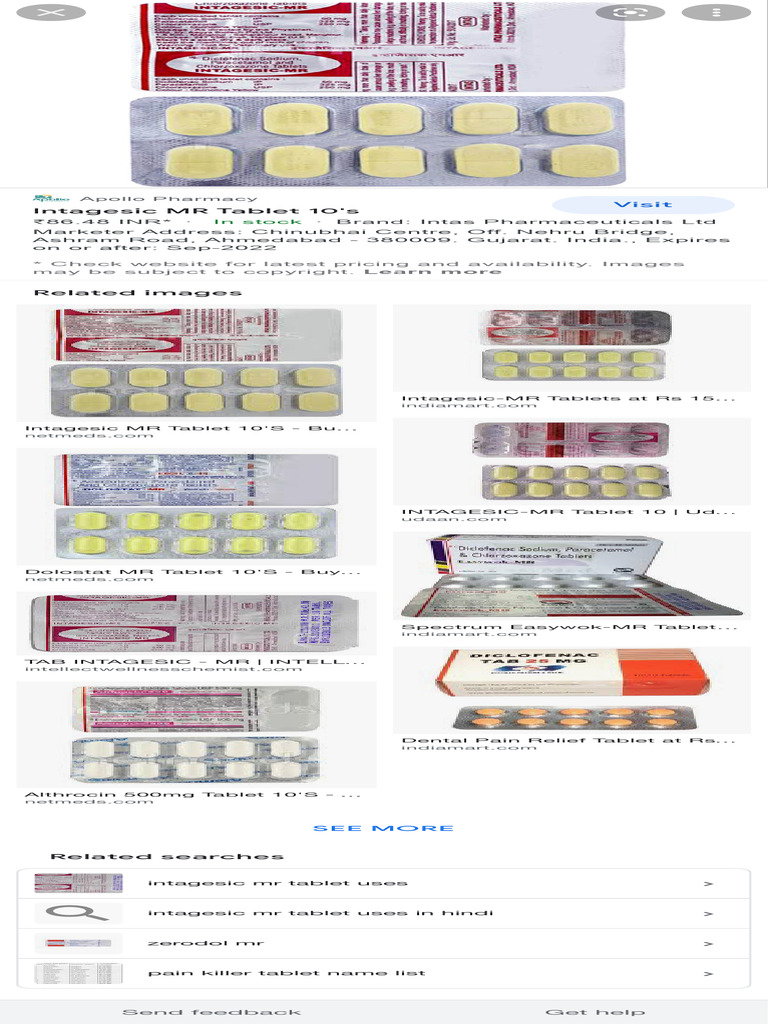 Intagesic MR Tablet - Google Search | PDF