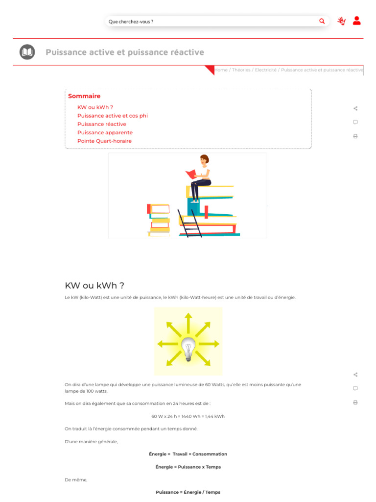 Puissance Active Et Puissance Réactive - Energie Plus Le Site | PDF