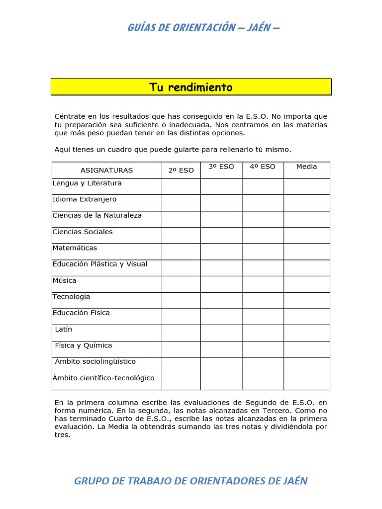 Evaluación Del Rendimiento Escolar | PDF
