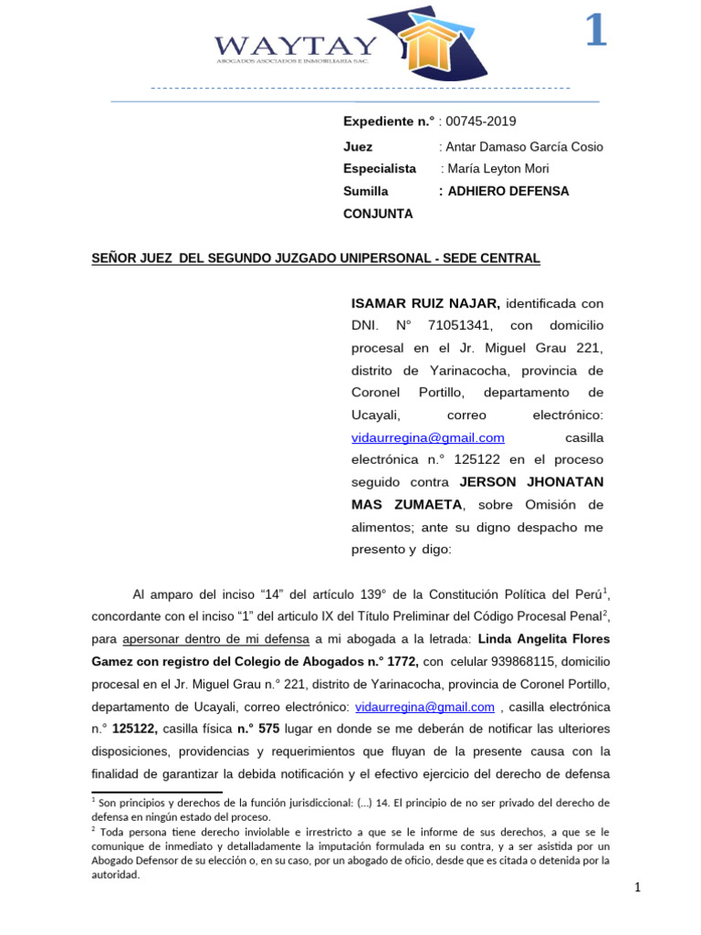 Adherir Defensa 745 | PDF