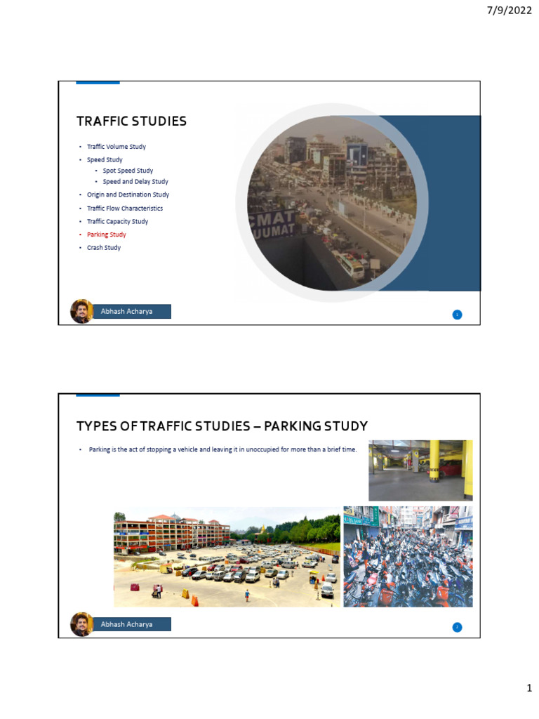 Traffic - Studies - Parking - Study | PDF