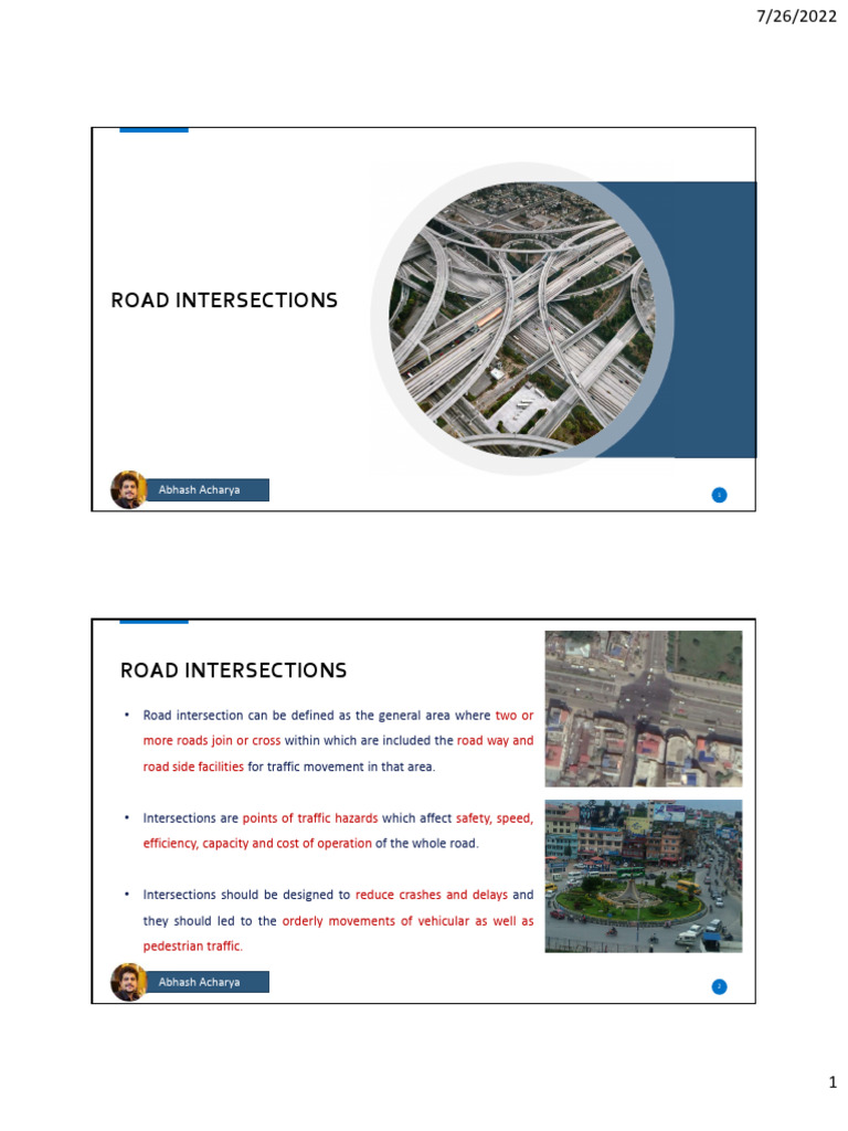 Road - Intersections | PDF