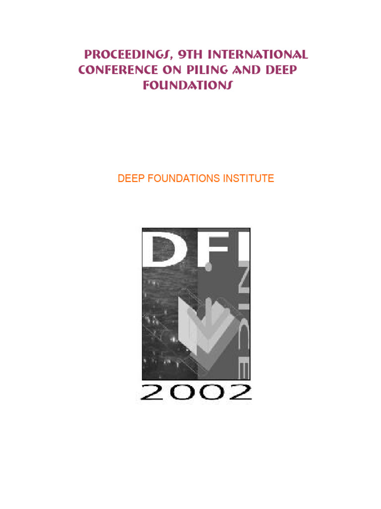 Axial Pile Piezocone DFI | PDF