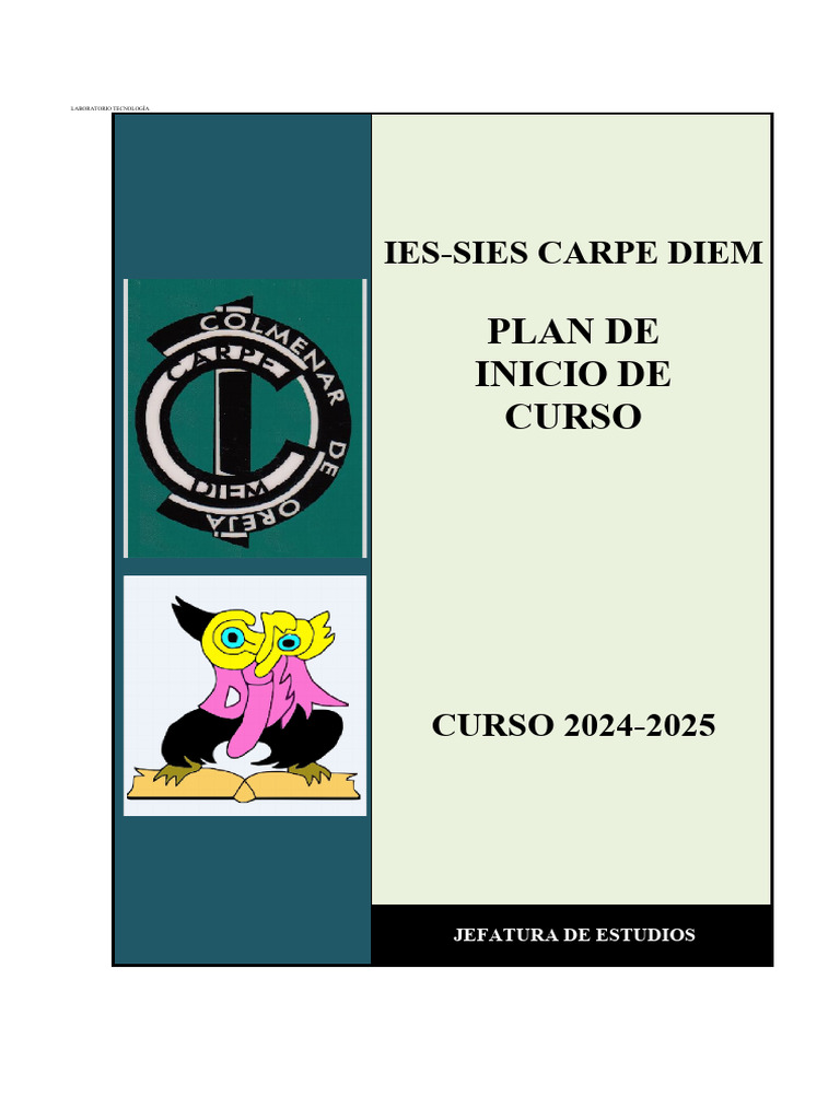 Plan de Inicio de curso. Curso 2024-2025 | PDF