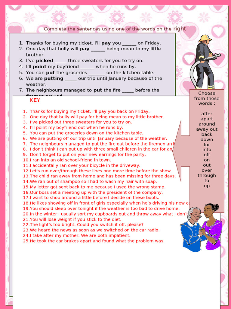 Phrasal Verbs Fun Activities Games - 29522 | PDF