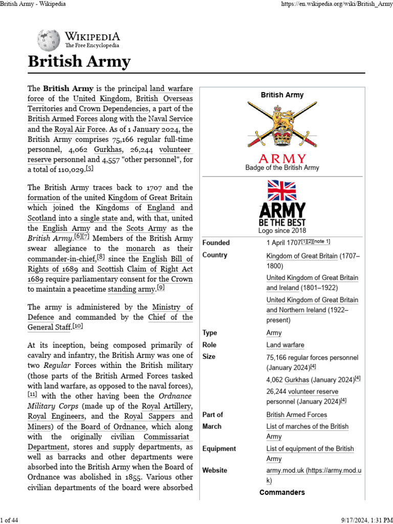 British Army | PDF